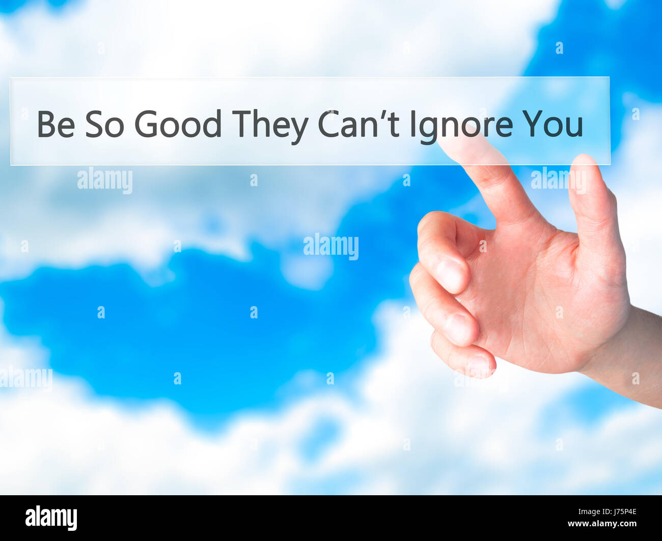Be So Good They Can't Ignore You - Hand pressing a button on blurred ...