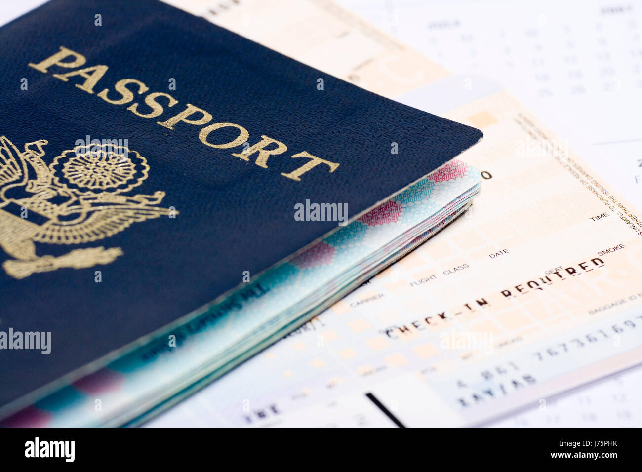 travel airline trip documents tickets passport paperwork journey blue ...