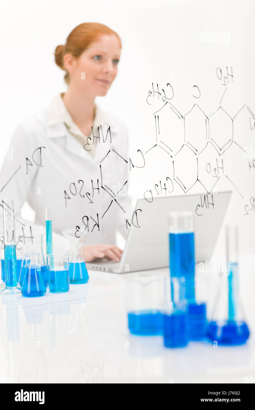 woman laptop notebook computers computer experiment research laboratory ...