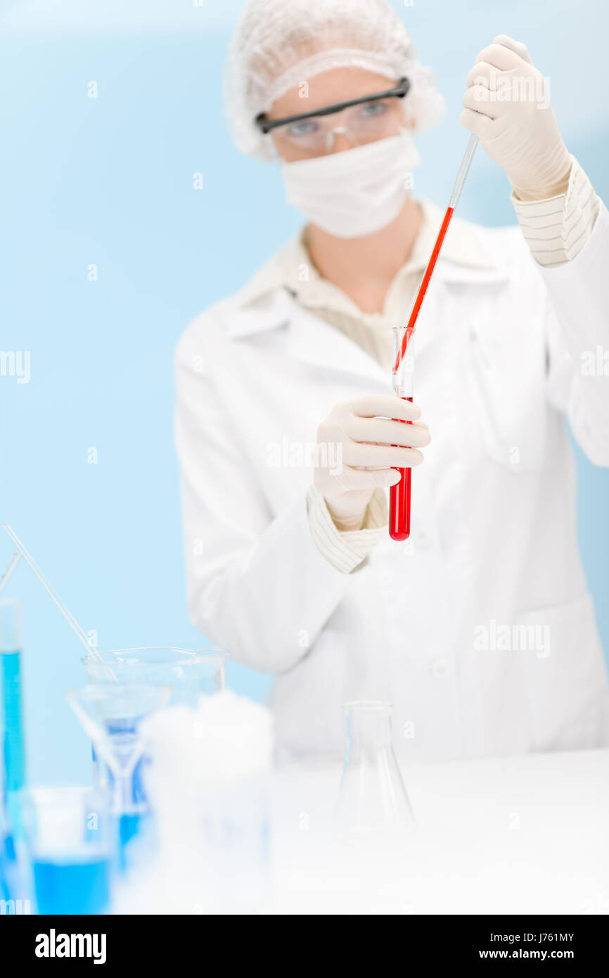 woman experiment research laboratory formula chemical scientist woman ...