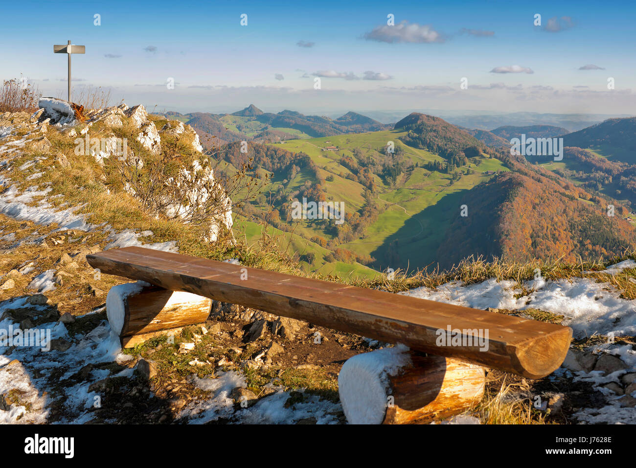 switzerland resting place law switzerland seat bench law fall autumn ...
