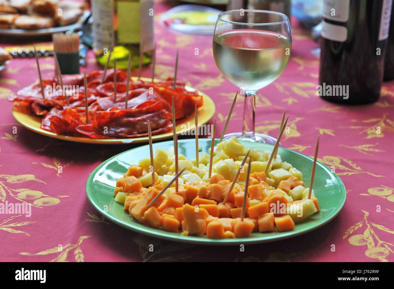 alcohol cheese ham aperitif glass chalice tumbler wine plate party ...