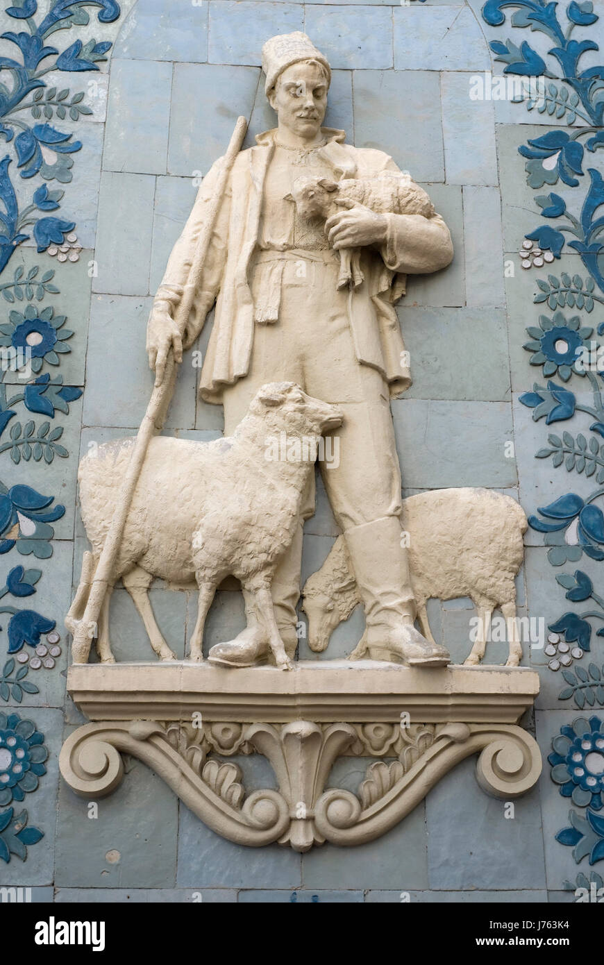 sheeps lambkins man peasant shepherd herdsman stockbreeding sheep Stock ...