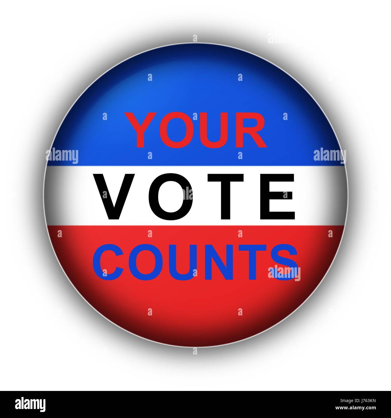 blue vote voting button glossy campaign republican white red blue ...