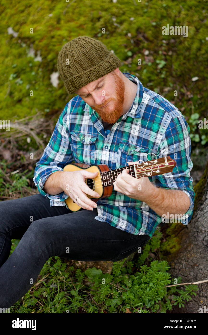 Person playing ukulele close up hi-res stock photography and images - Alamy