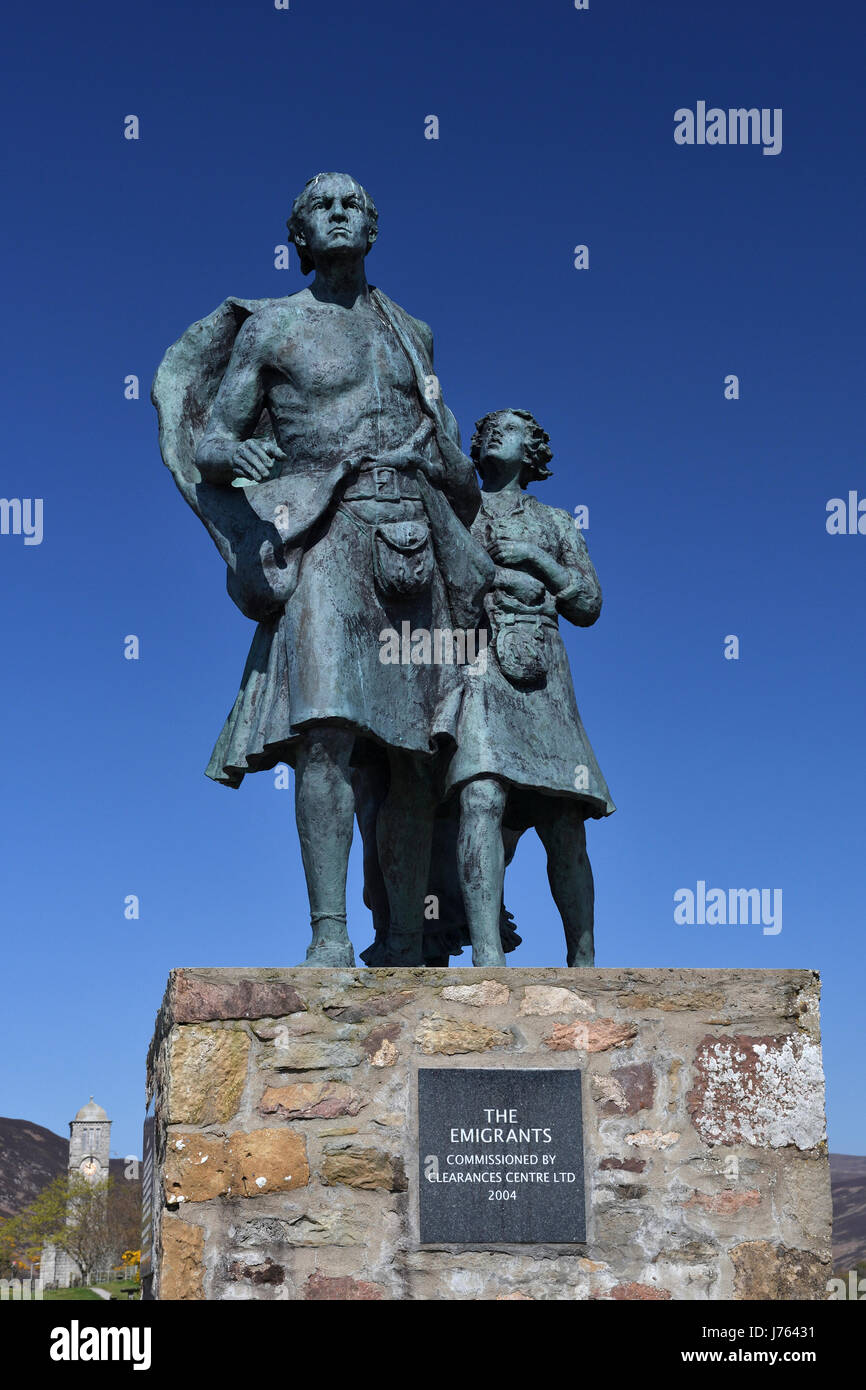 the emigrants;statue;memorial;displaced persons;the clearances ...
