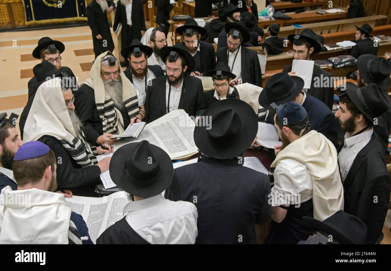 Religious Jewish men celebrate Purim, a holiday where costumes are ...