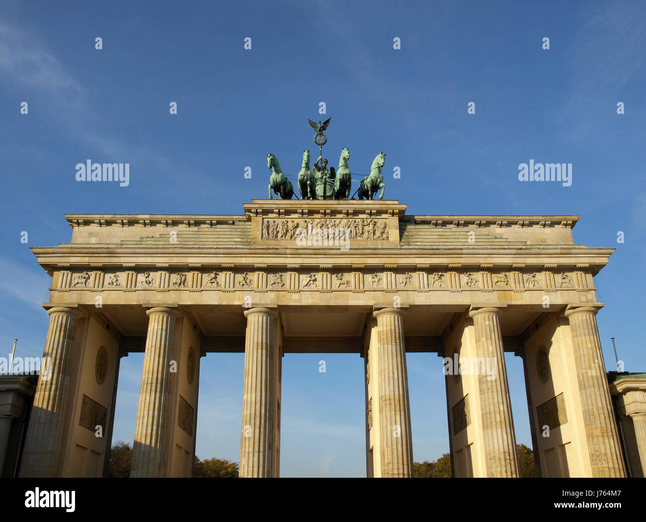 famous goal passage gate archgway gantry brandenburg berlin germany ...