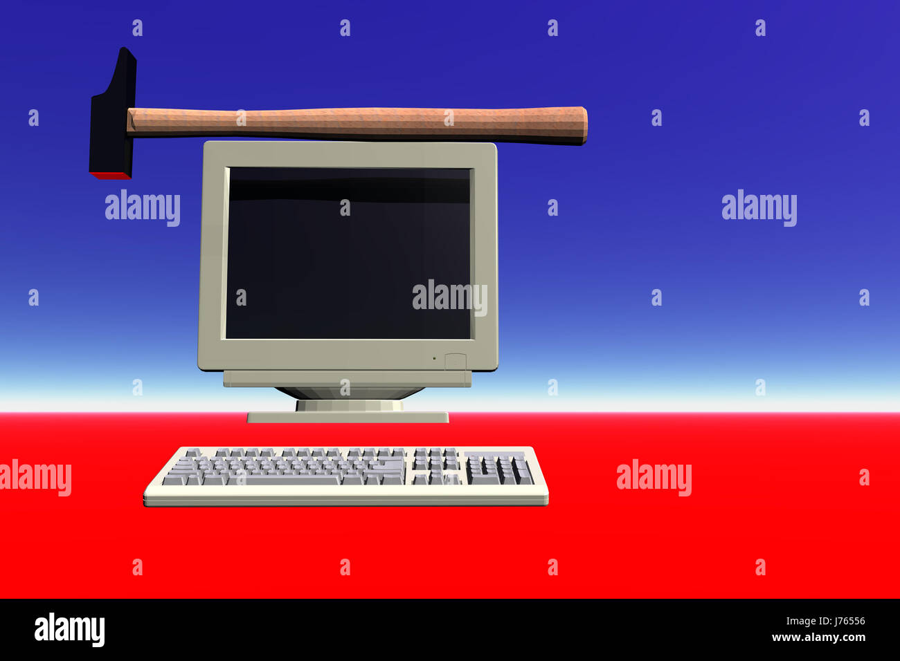 keyboard PC computers computer screen bluer underground sledges gavel ...