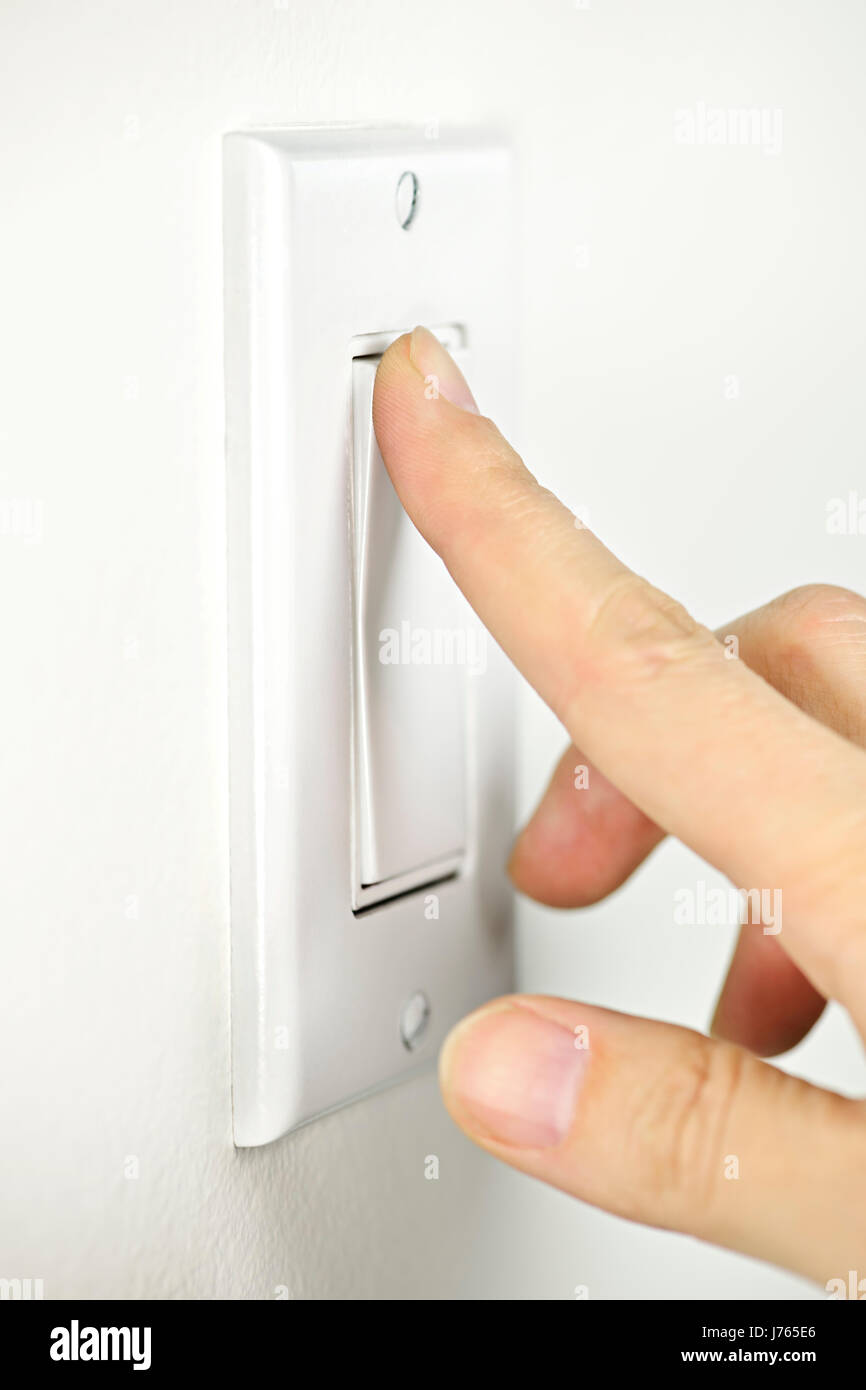 finger energy power electricity electric power switch up on off ...