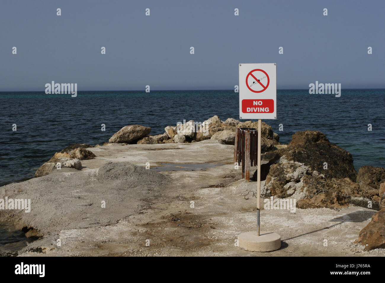 a sign - dip prohibited Stock Photo - Alamy