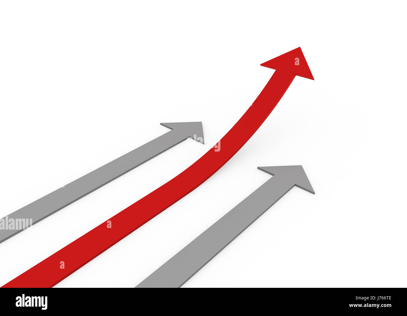 3d arrow red gray high Stock Photo - Alamy