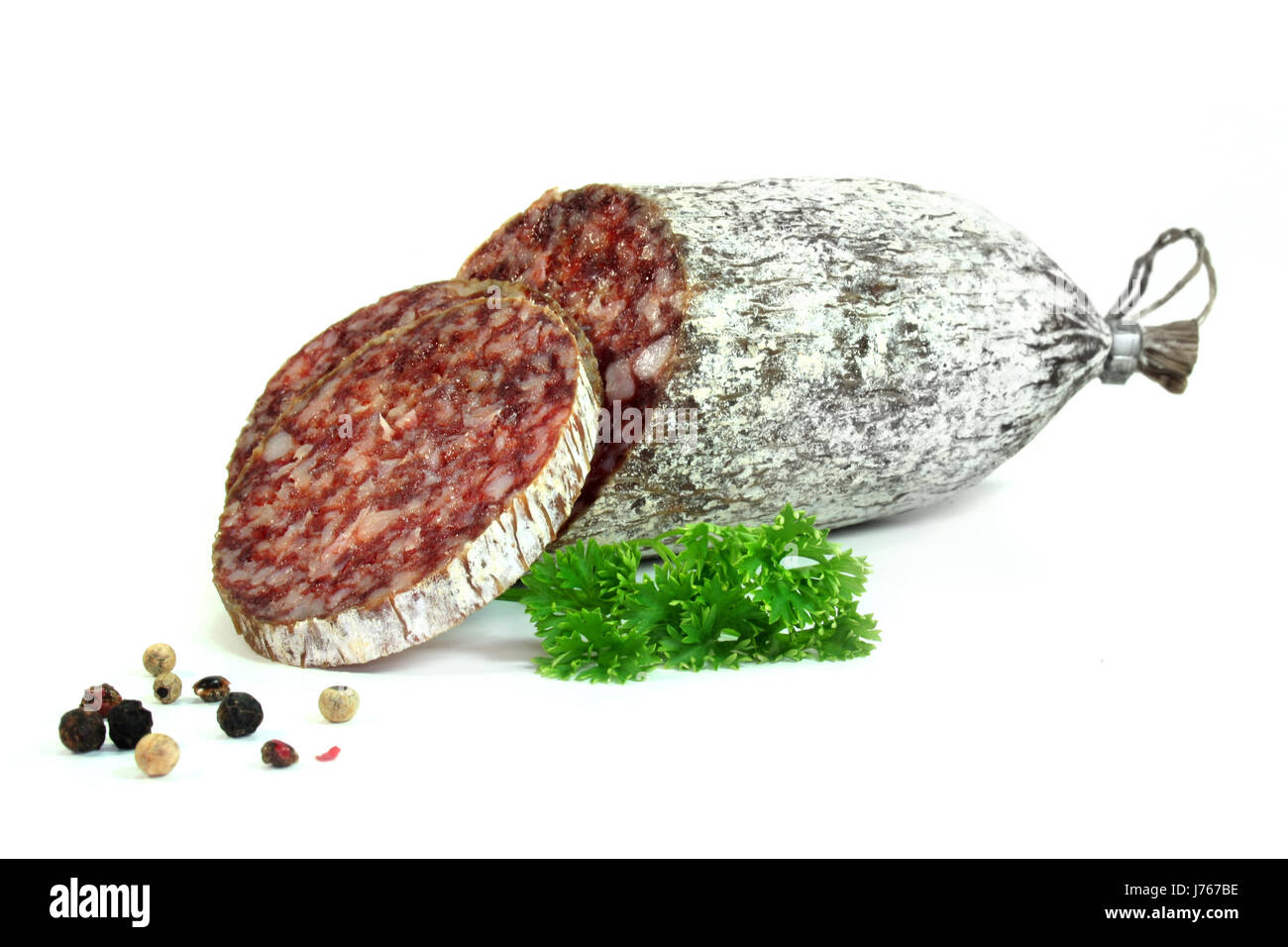 parsley salami sideboard butcher meat sausage coloured horizontal disc ...