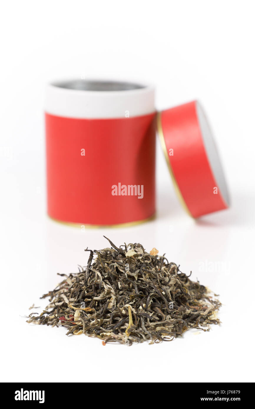 tea green beverage dry dried up barren container can containers cup ...