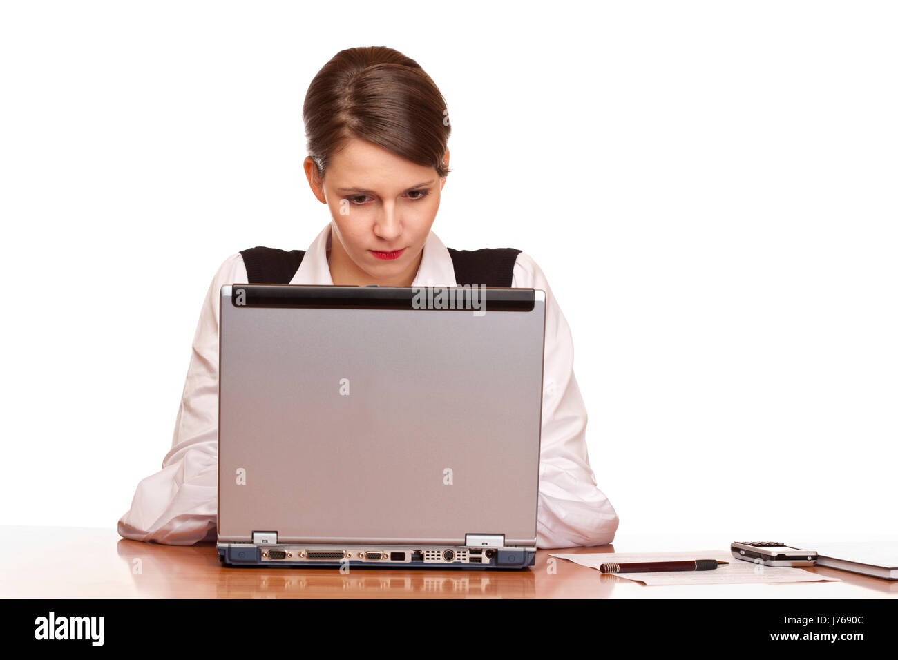 woman office laptop notebook computers computer staffer clerks manager ...