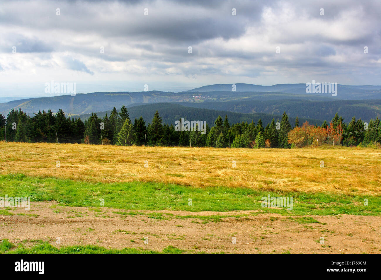 republic landscape scenery countryside nature czech mountain ore forest ...