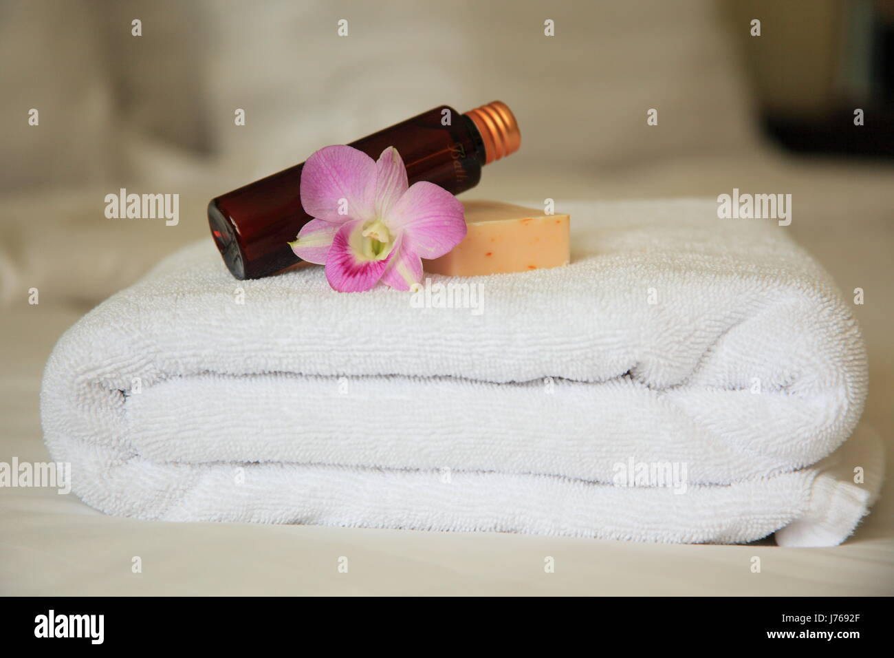 bottle towel hygiene massage amenities spa mineral spring medicinal ...