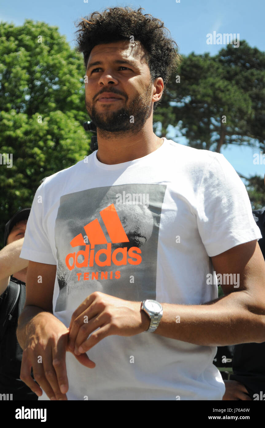 Portraits of French tennis player Jo-Wilfried Tsonga Stock Photo - Alamy