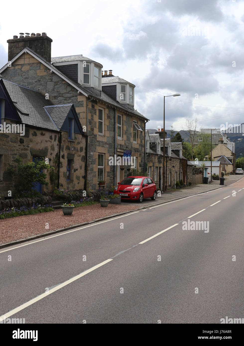 Strathyre street scene Scotland May 2017 Stock Photo - Alamy