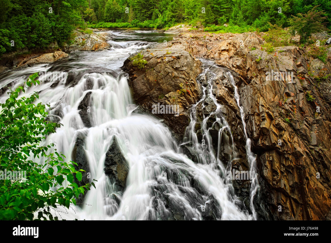 waterfall rapids cascade white river water environment enviroment park ...