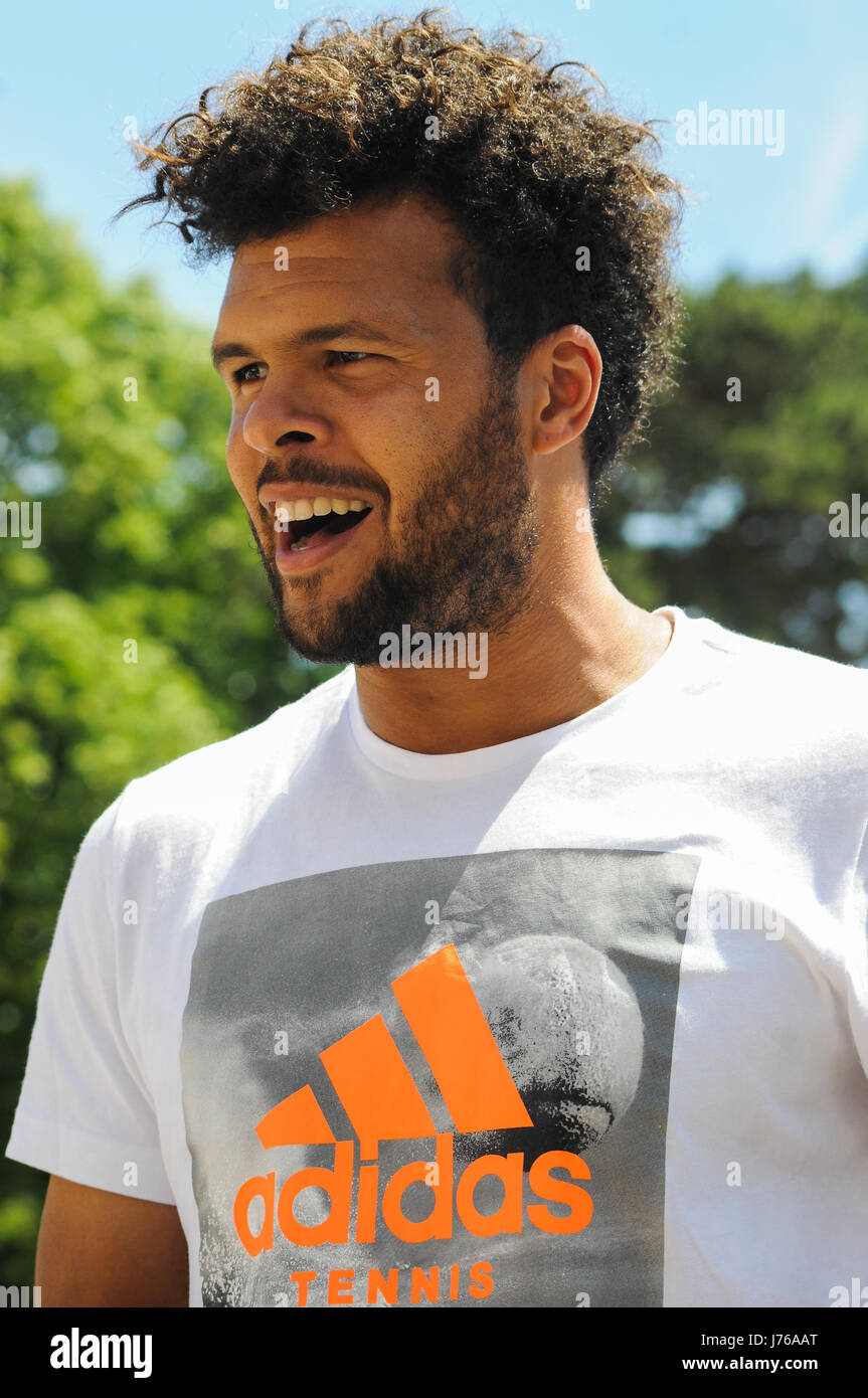 Portraits of French tennis player Jo-Wilfried Tsonga Stock Photo - Alamy