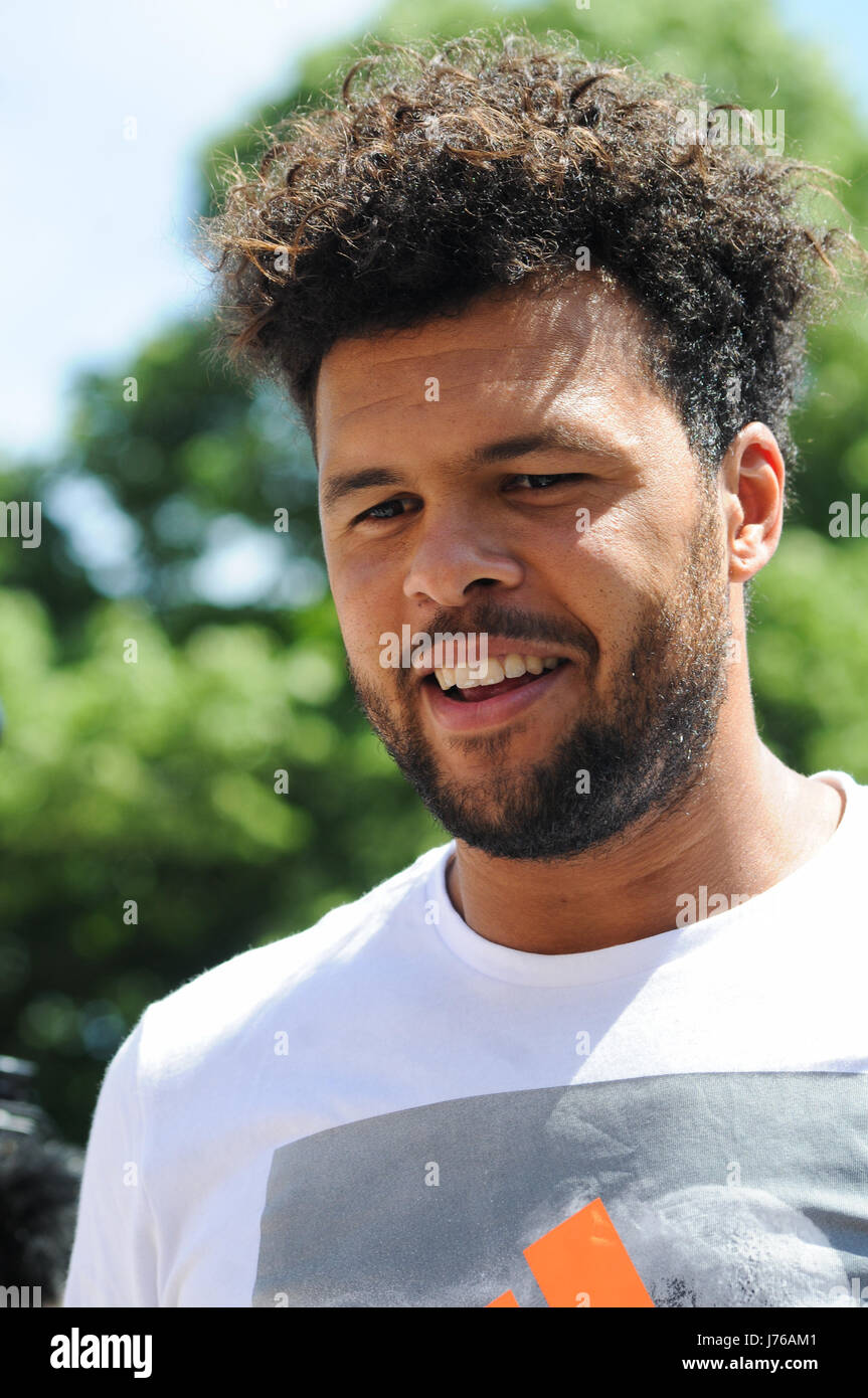 Portraits of French tennis player Jo-Wilfried Tsonga Stock Photo - Alamy
