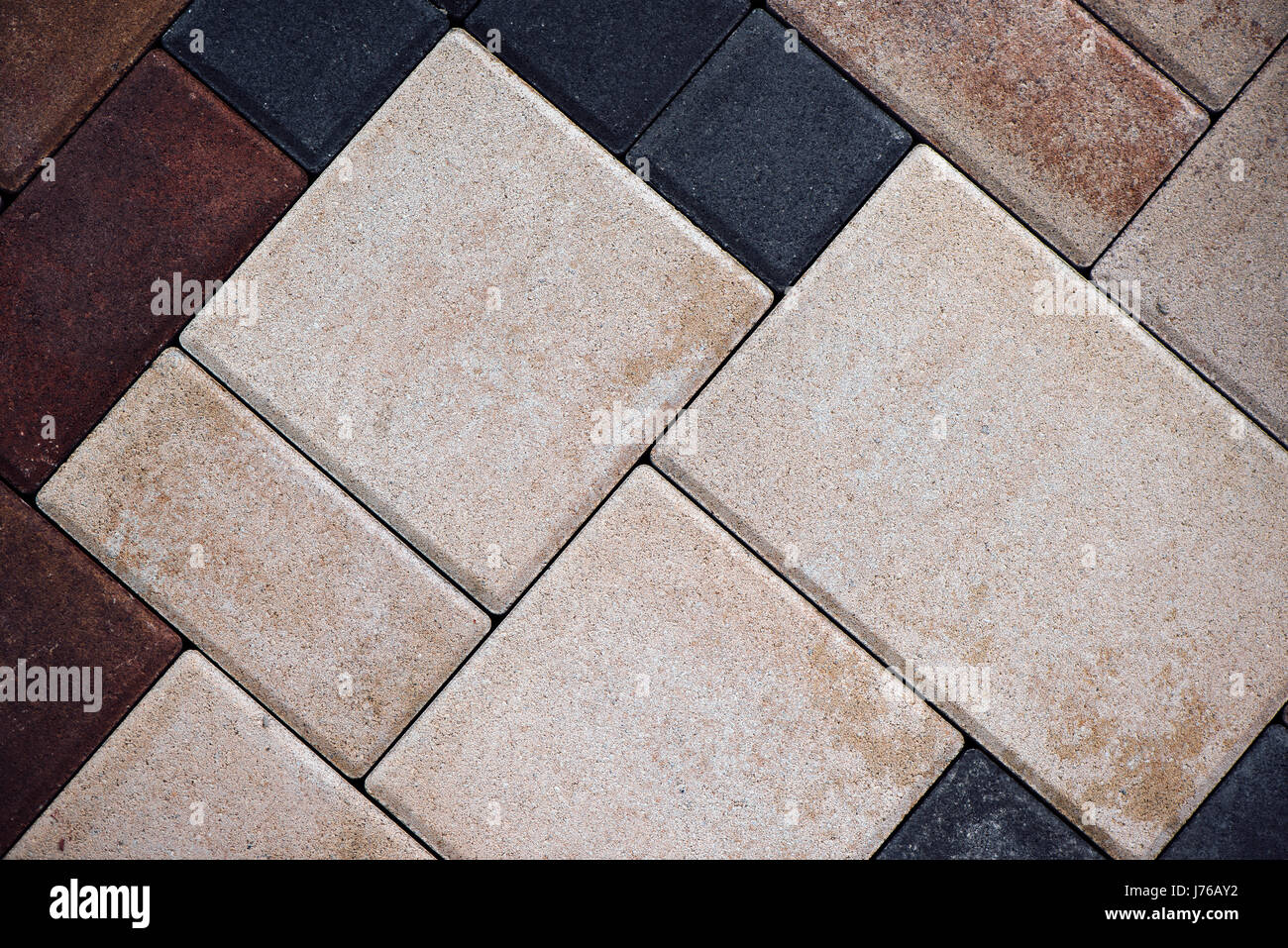 Modern concrete paving blocks texture, top view Stock Photo - Alamy