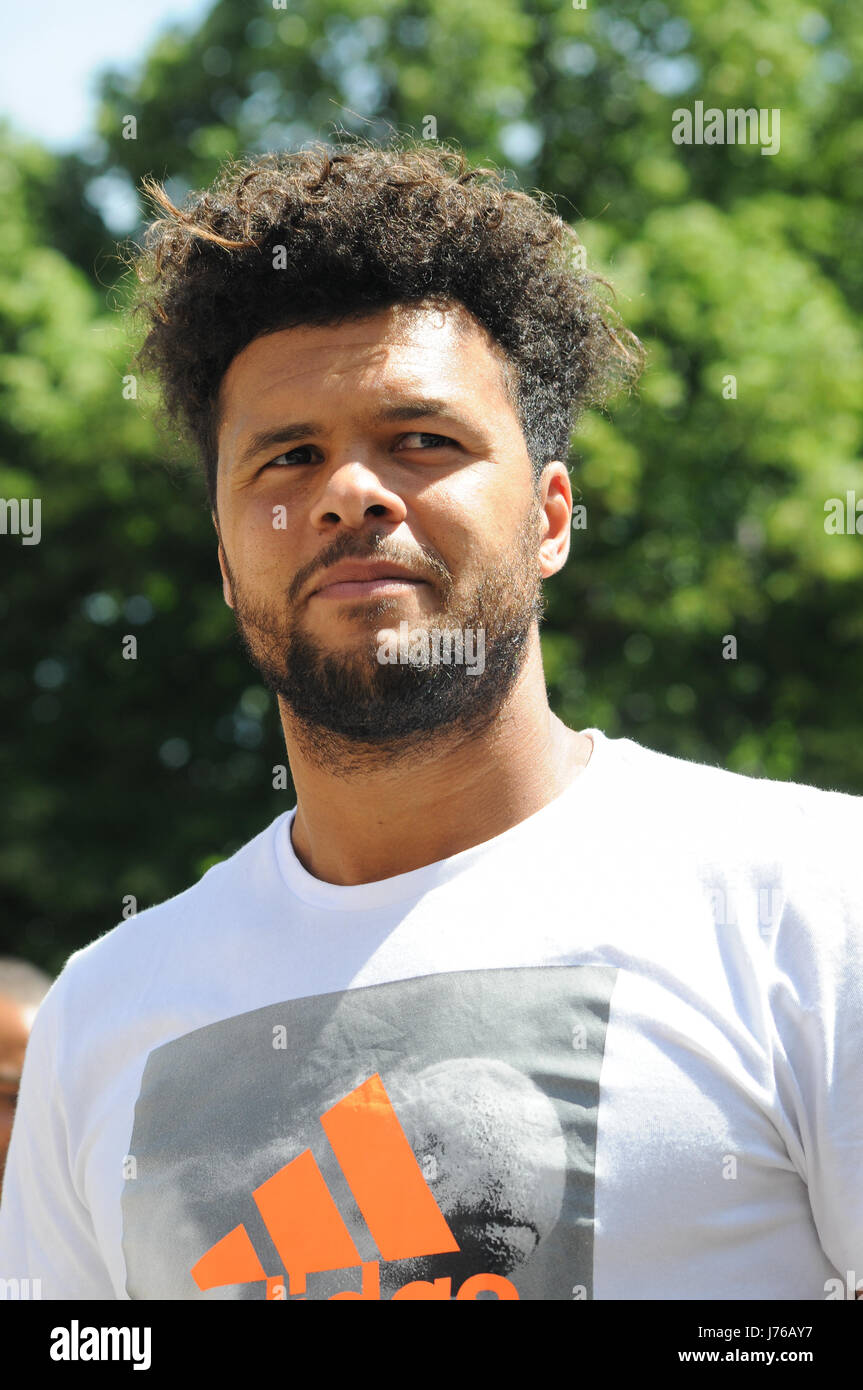 Portraits of French tennis player Jo-Wilfried Tsonga Stock Photo - Alamy