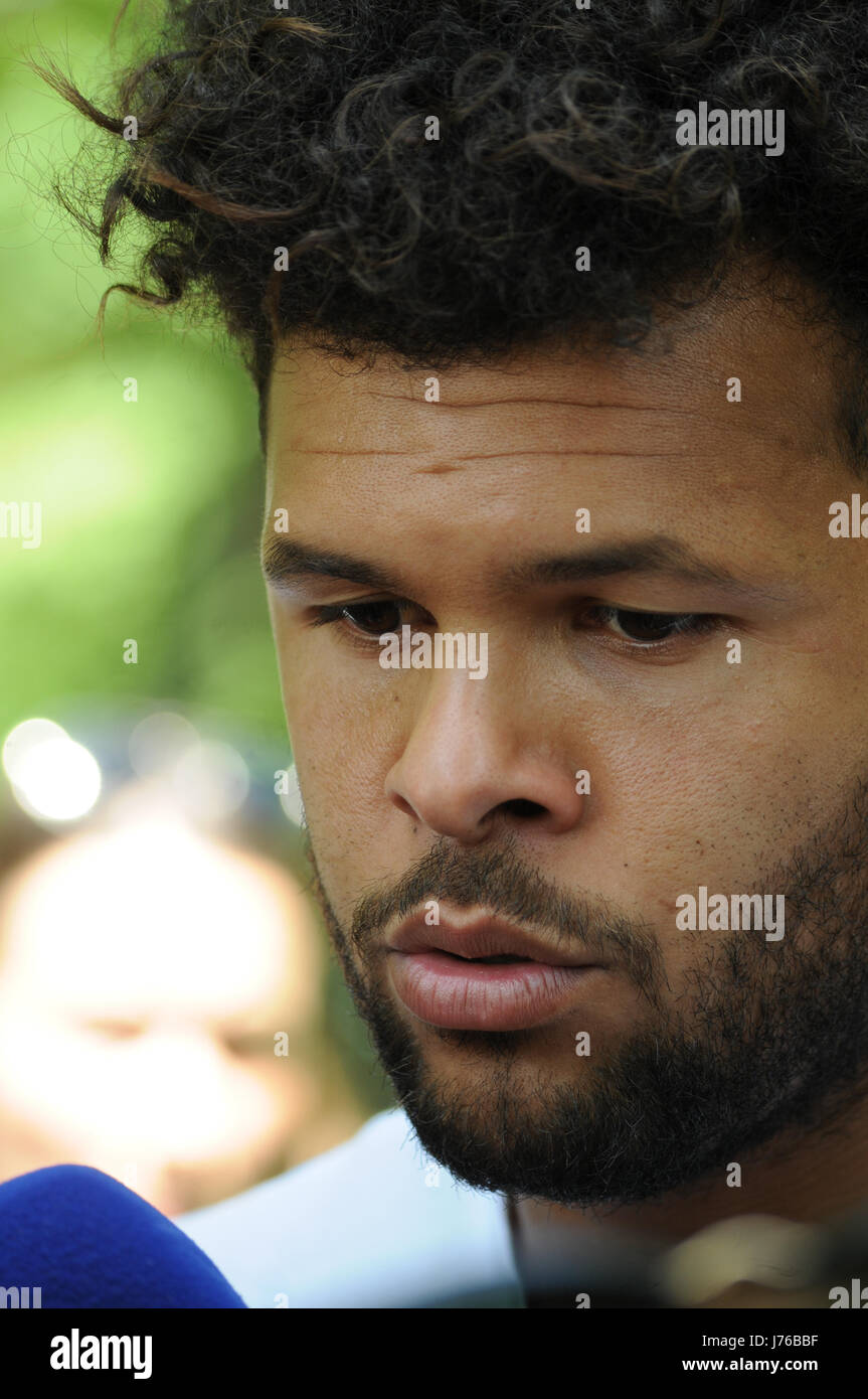 Portraits of French tennis player Jo-Wilfried Tsonga Stock Photo - Alamy