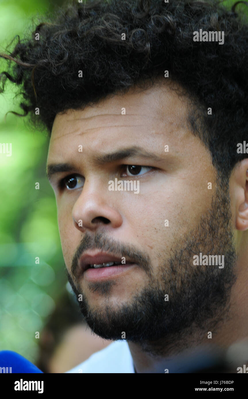 Portraits of French tennis player Jo-Wilfried Tsonga Stock Photo - Alamy