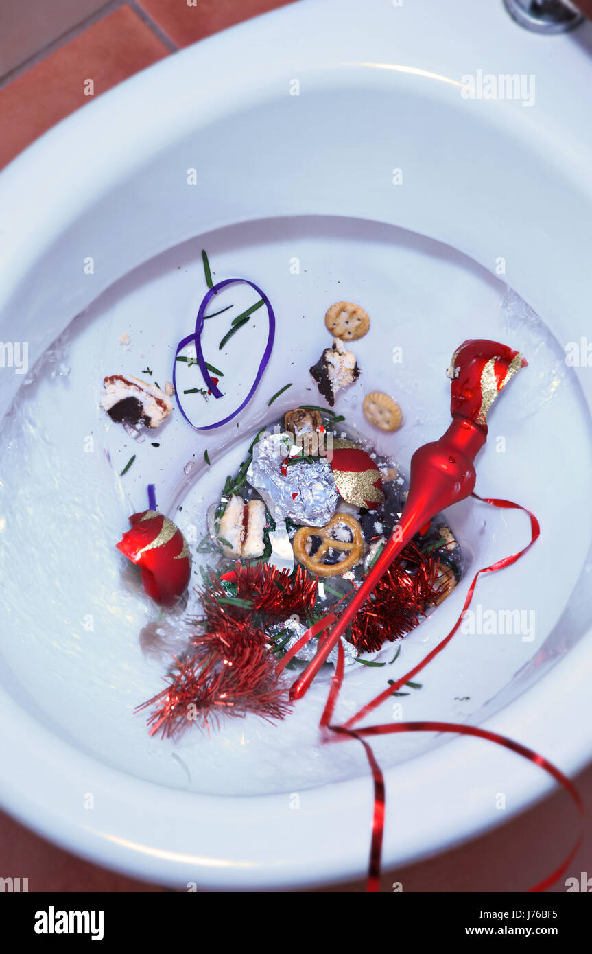 confusion mess toilet decoration flush cast christmas ruined broke xmas ...