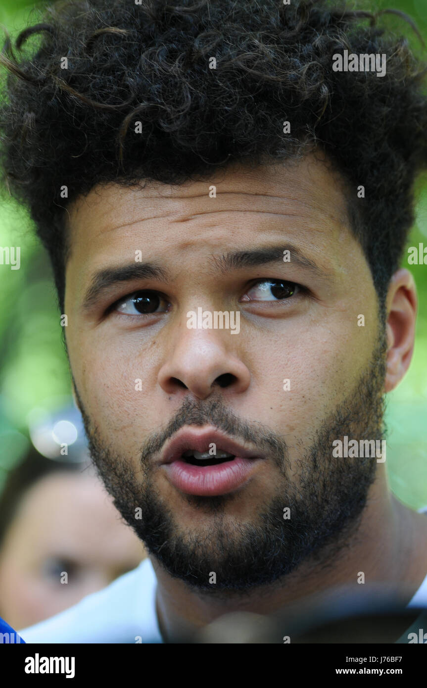 Portraits of French tennis player Jo-Wilfried Tsonga Stock Photo - Alamy