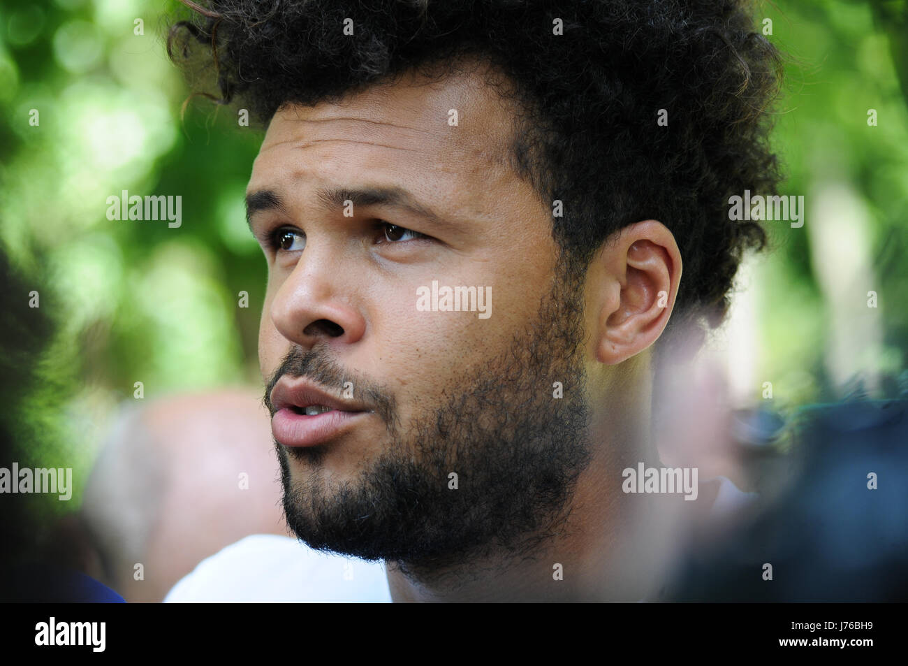 Portraits of French tennis player Jo-Wilfried Tsonga Stock Photo - Alamy