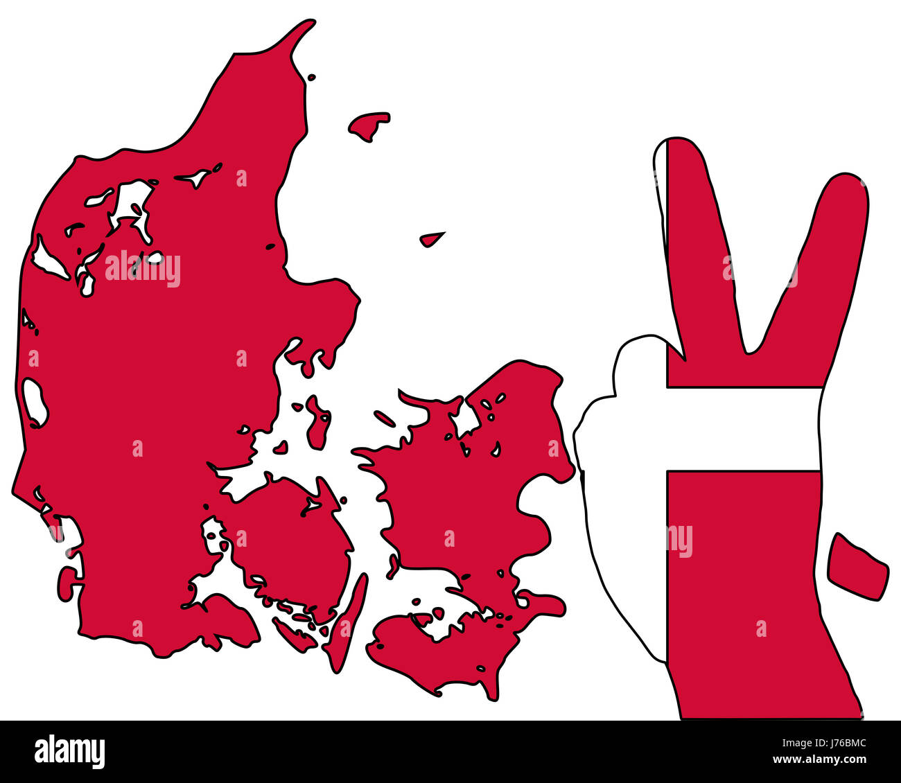 denmark flag sign language success victory win sign signal hand finger ...