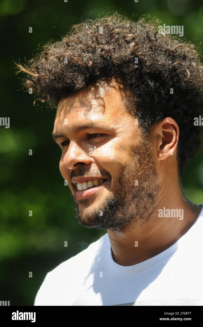 Portraits of French tennis player Jo-Wilfried Tsonga Stock Photo - Alamy