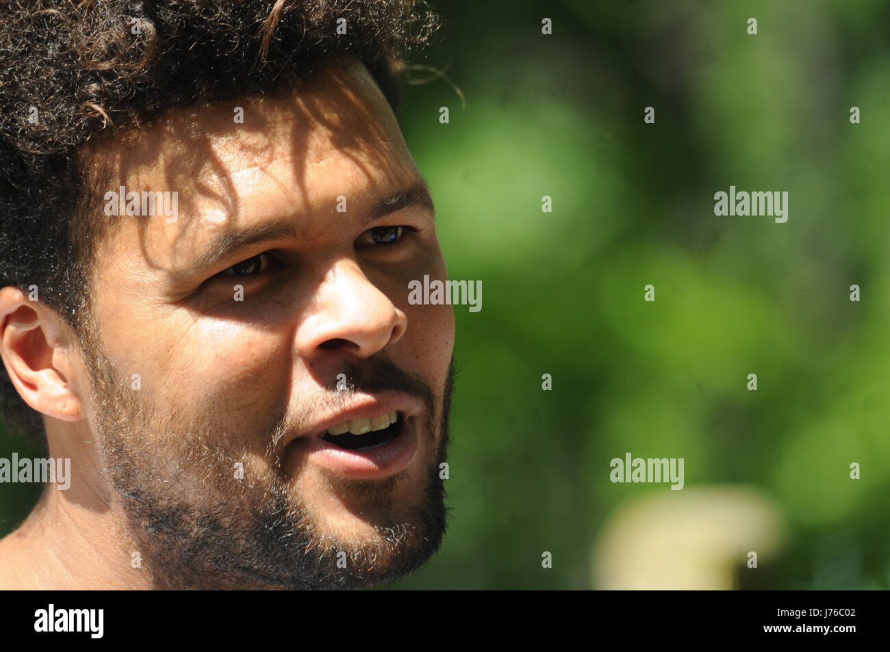 Portraits of French tennis player Jo-Wilfried Tsonga Stock Photo - Alamy