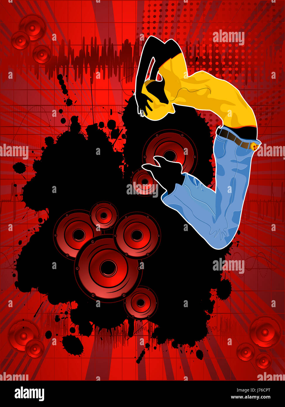 disco art illustration abstract dancer dancing girl artistic dancing ...