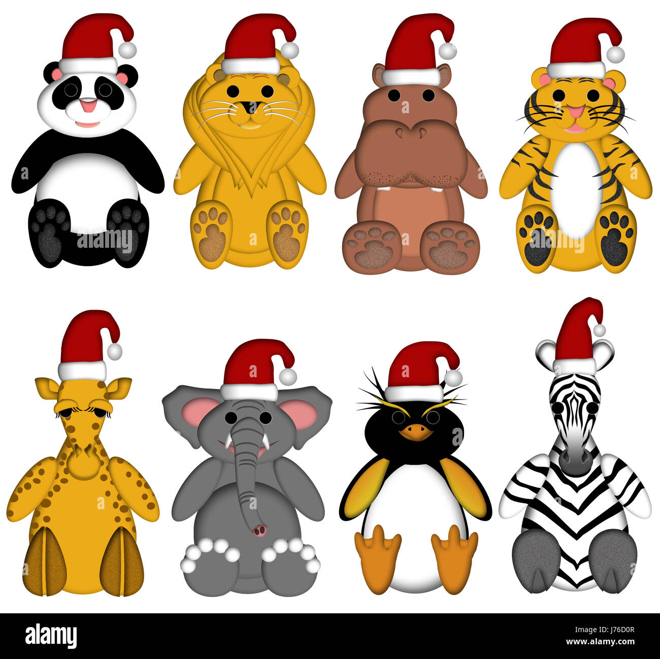 greeting animals hat zoo illustration card christmas xmas x-mas salute ...