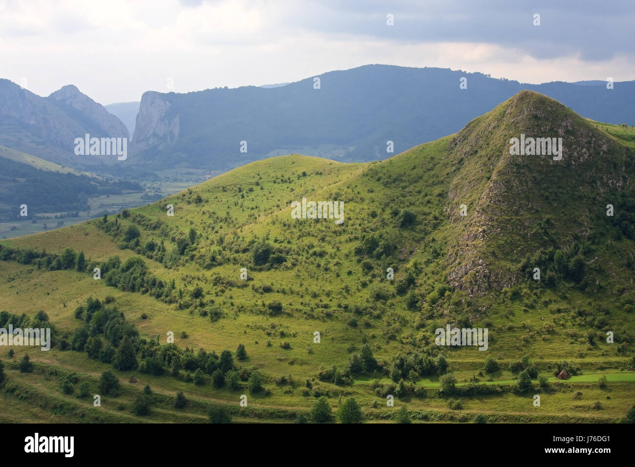 hill valley landscape scenery countryside nature mountain lawn green ...