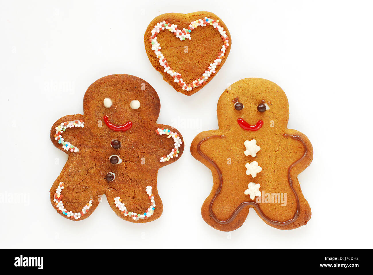 gingerbread man with heart Stock Photo - Alamy