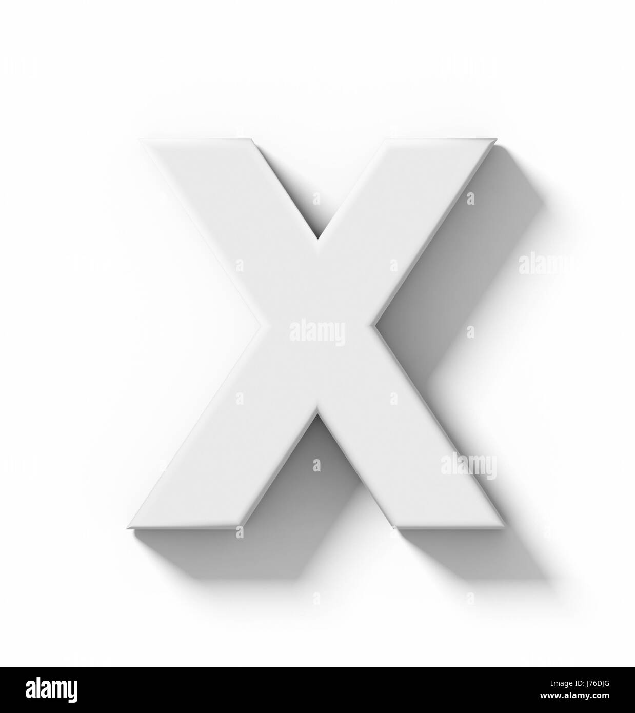 letter X 3D white isolated on white with shadow - orthogonal projection ...