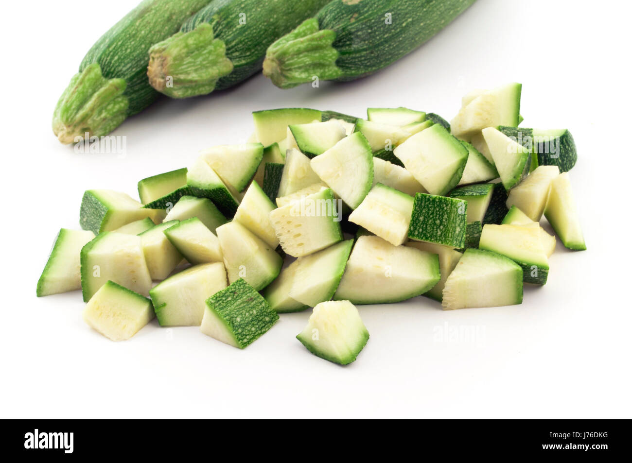food aliment isolated vegetable ingredient pieces courgette zucchini ...