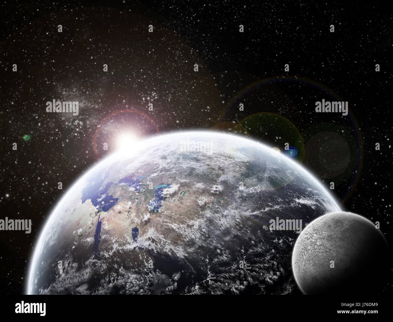 space moon darkness eclipse globe planet earth world apocalypse shine ...