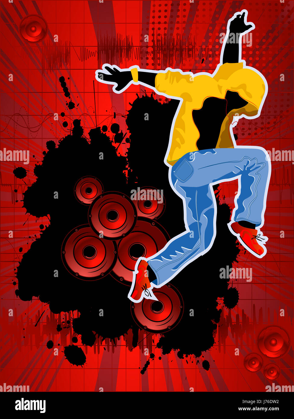 disco art illustration abstract dancer dancing girl artistic dancing ...