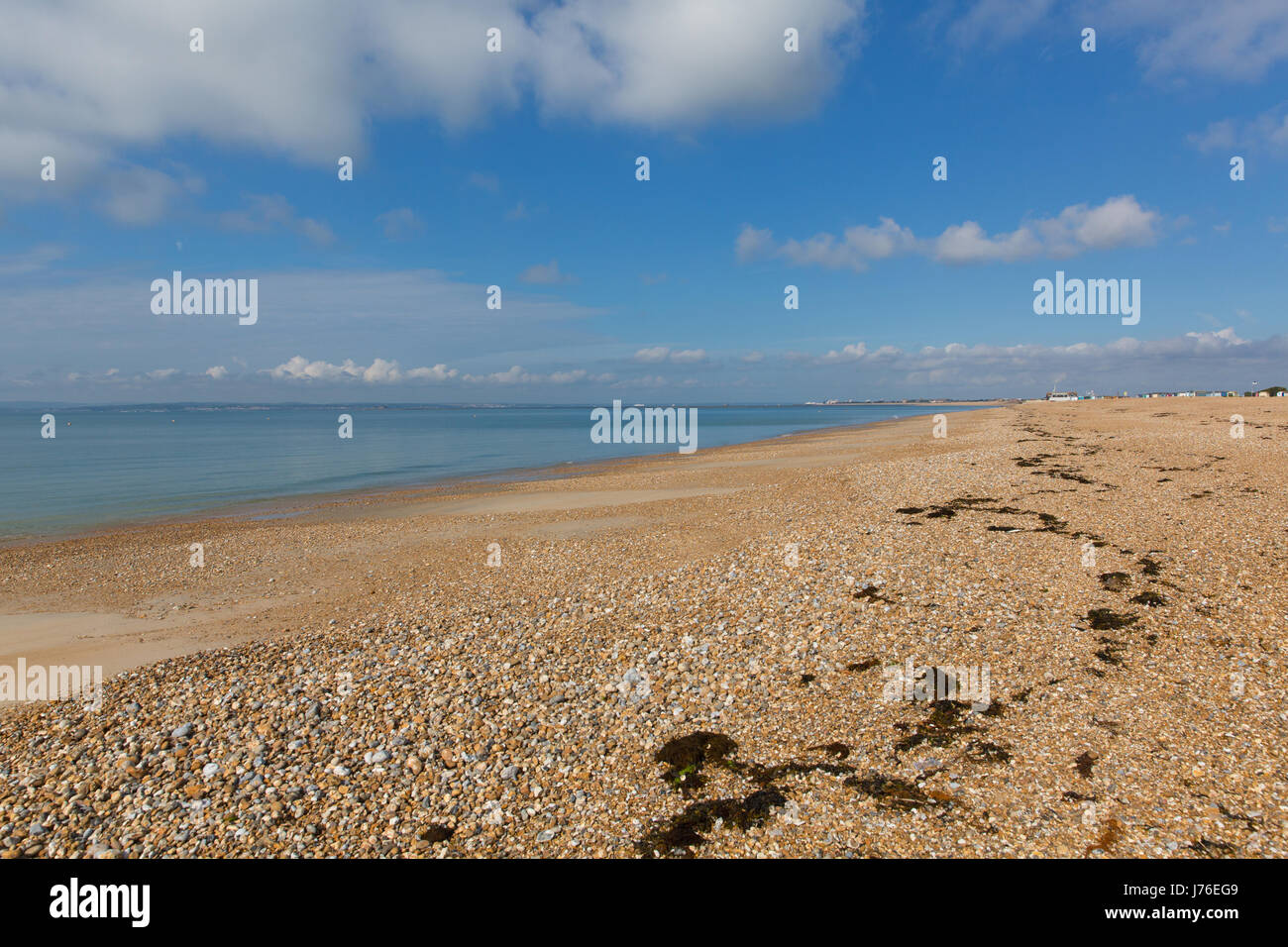 Hayling Island beach near Portsmouth south coast of Hampshire England ...