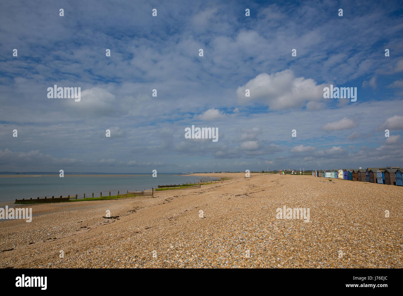 Hayling Island beach near Portsmouth south coast of Hampshire England ...