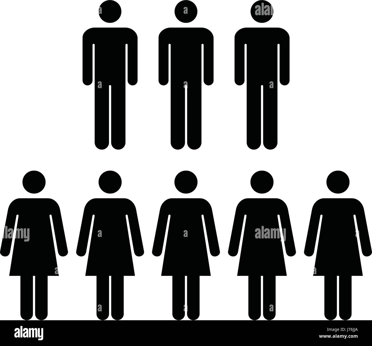 People Icon - Vector Group of Men and Women Team Symbol for Business ...
