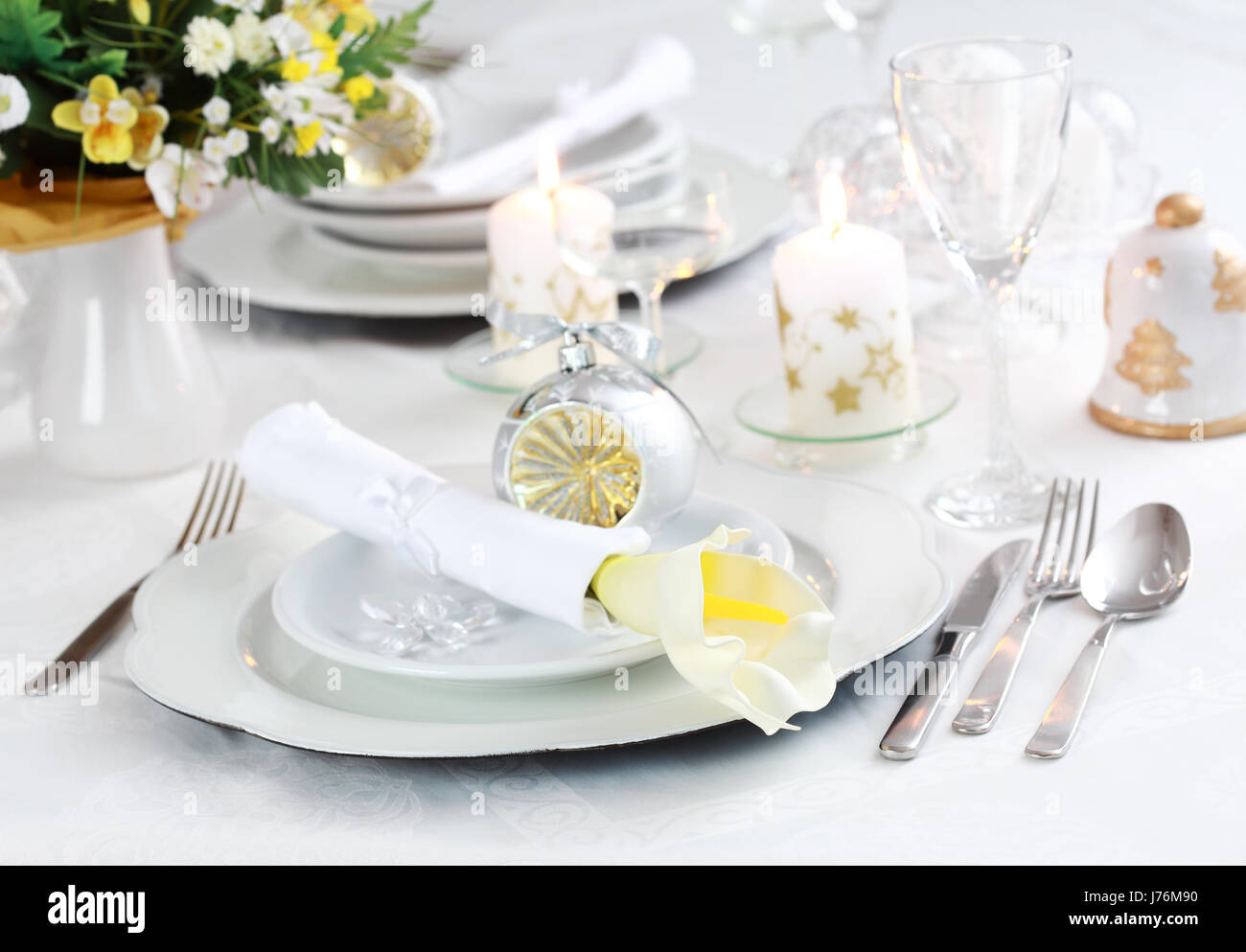 holiday decoration place christmas banquet setting xmas x-mas table ...