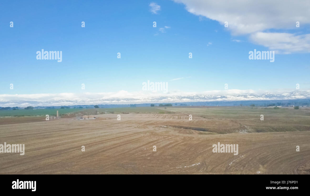Arial view of the rural farmland in early Spring Stock Photo - Alamy