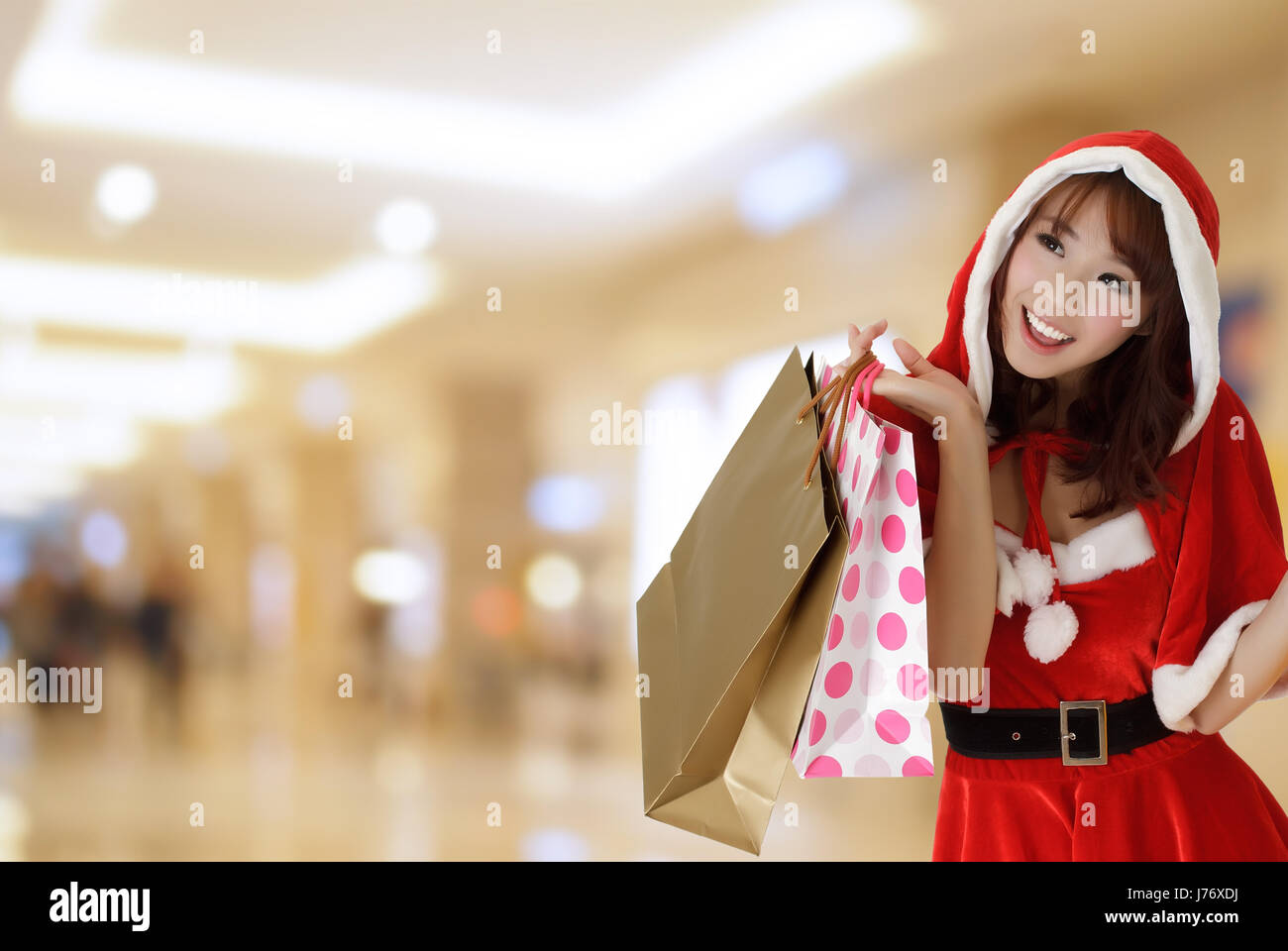 woman look glancing see view looking peeking looking at shopping ...